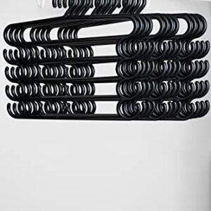 GERACEL SPACE SAVING SAVER HANGER TROUSER PANT HANGER JEANS SCARF LEGGINGS HOLDER 5 LAYER BAR MULTILAYERS ORGANIZATIONAL NONSLIP RACK HANGERS WARDROBE STORAGE CLOTHING ORGANIZER TIE HANGER (BLACK, 12)