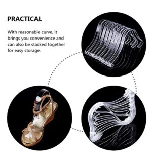 Holibanna Clear Sandals Clear Sandals 10pcs Acrylic Shoe Display Support Clear Sandal Shoes Shaper Rack Shoes Forms Inserts Stand for Shoe Store Retail Shop Home Storage Summer Sandals Summer Sandals