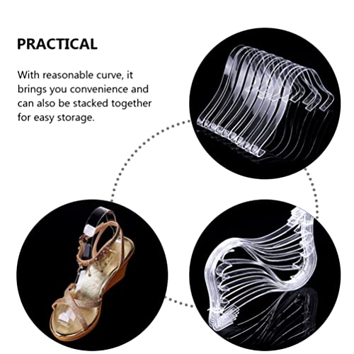 Holibanna Clear Sandals Clear Sandals 10pcs Acrylic Shoe Display Support Clear Sandal Shoes Shaper Rack Shoes Forms Inserts Stand for Shoe Store Retail Shop Home Storage Summer Sandals Summer Sandals