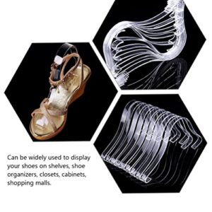 Holibanna Clear Sandals Clear Sandals 10pcs Acrylic Shoe Display Support Clear Sandal Shoes Shaper Rack Shoes Forms Inserts Stand for Shoe Store Retail Shop Home Storage Summer Sandals Summer Sandals