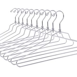 16" Quality Metal Hangers, 30-Pack, Swivel Hook, Stainless Steel Heavy Duty Wire Clothes Hangers, Heavy-Duty Clothes, Jacket, Shirt, Pants, Suit Hangers (30, 16" inch)