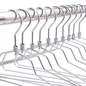 16" Quality Metal Hangers, 30-Pack, Swivel Hook, Stainless Steel Heavy Duty Wire Clothes Hangers, Heavy-Duty Clothes, Jacket, Shirt, Pants, Suit Hangers (30, 16" inch)