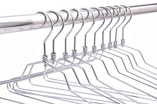 16" Quality Metal Hangers, 30-Pack, Swivel Hook, Stainless Steel Heavy Duty Wire Clothes Hangers, Heavy-Duty Clothes, Jacket, Shirt, Pants, Suit Hangers (30, 16" inch)