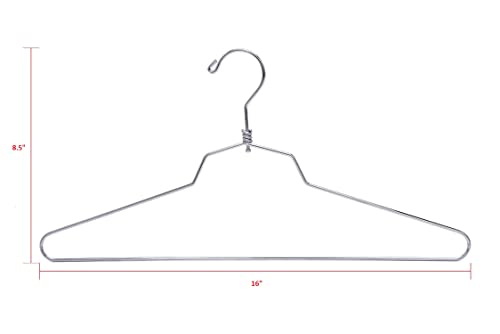 16" Quality Metal Hangers, 30-Pack, Swivel Hook, Stainless Steel Heavy Duty Wire Clothes Hangers, Heavy-Duty Clothes, Jacket, Shirt, Pants, Suit Hangers (30, 16" inch)