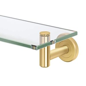 gatco 4236 latitude ii, glass shelf, 20”, brushed brass