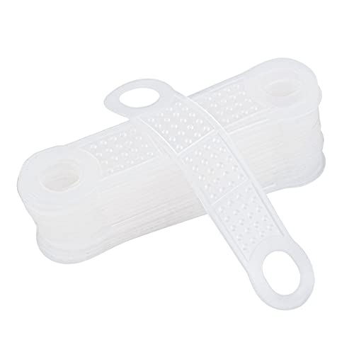 NaienCraft, Pack of 120 Clear Non-Slip Rubber Clothes Hanger Grips Silicone Shoulder Strips Hanger Strip for Wood Plastic Hangers Hanging Accessories