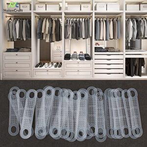 NaienCraft, Pack of 120 Clear Non-Slip Rubber Clothes Hanger Grips Silicone Shoulder Strips Hanger Strip for Wood Plastic Hangers Hanging Accessories