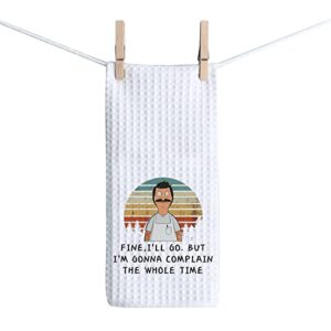 tsotmo cartoon tv show merchandise gifts belcher kitchen towel tina & louise towel gift couple gift burgers style kitchen towel gift for bob's fans (complain towel)