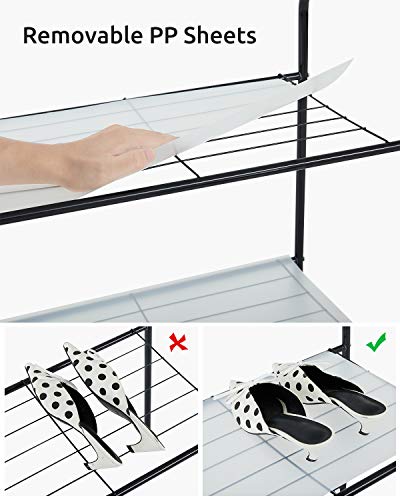 YOUDENOVA Small Clothes Rack, Freestanding Clothing Garment Rack with Shelves for Living Room, Black Coat Rack