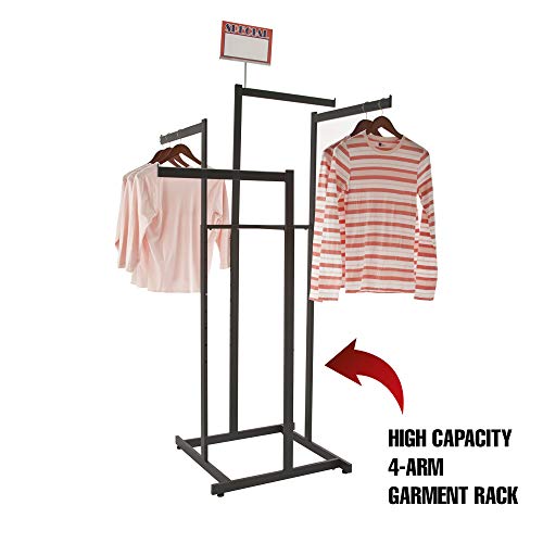 Econoco AMZ1 Clothing Rack, Black