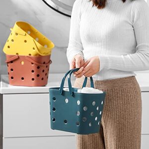 Shower Caddy Basket Snacks Tote with Handle Bath Organizer Bin Toiletry Bag Bin Box Storage Bin for Bathroom Dorm Room College Dorm Pantry Kitchen