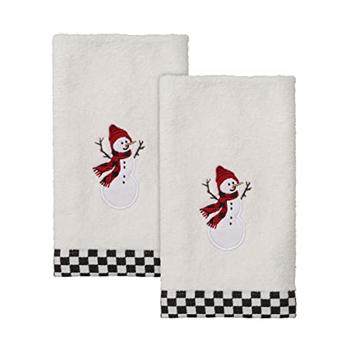 Avanti Linens Fingertip Towel, 100% Cotton Velour, Holiday Decor, Set of Two (Rustic Pals Collection),