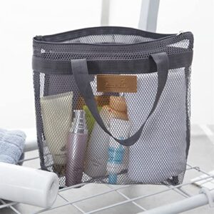 ZYHO Portable Mesh Shower Caddy,Quick Dry Tote Bag with Zipper and Inner Pocket,Hanging Toiletry Bath Organizer for College Dorms, Gym, Swimming, Beach, Travel