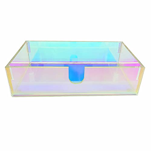 Pahdecor Iridescent Vanity Tray for Bathroom Countertop, Iridescent Home Decor, Decorative Skincare Tray, Bathroom Tray for Countertop, Skincare Organizer