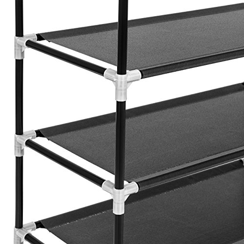 Best Choice Products 6-Tier 36-Shoe Portable Home Shoe Storage Closet Rack w/ Fabric Cover, Black