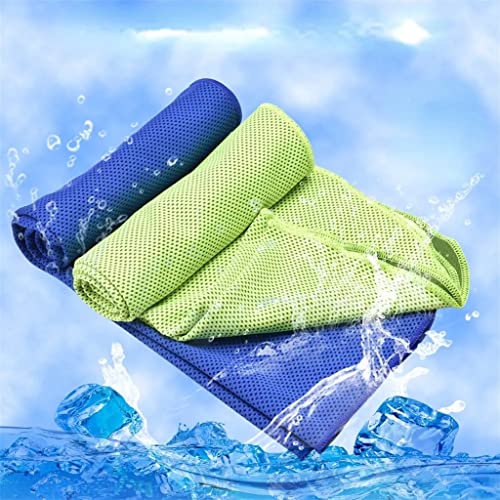 YTYZC 2pcs Running Football Basketball Cooling Ice Beach Towel Men and Women Gym Club Yoga Sports Cold Washcloth (Color : Gray, Size : 30x90cm)