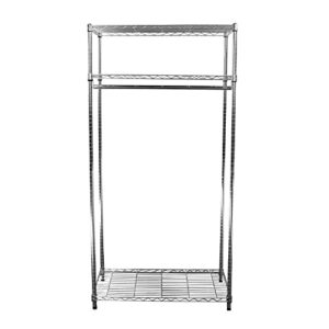 monsterrax clothing rack - garment rack storage, wardrobe clothes organizer, steel clothing racks, shoes and clothing organizer, adjustable garment racks for hanging clothes - 18″ x 36″ x 72"