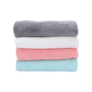 CEHSG Towel High-Density Coral Velvet Cartoon Big Ear Towel Embroidered Soft Absorbent Towel