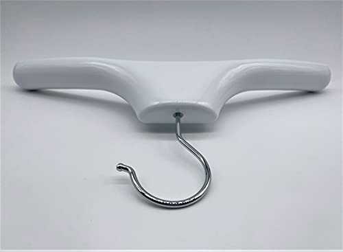 NAHANCO 15 ½” Contoured Plastic Top Hanger for Displays, White - 12/Carton