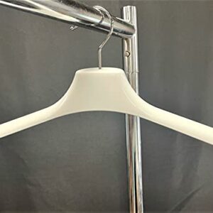 NAHANCO 15 ½” Contoured Plastic Top Hanger for Displays, White - 12/Carton