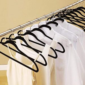 Yaheetech Non-Slip Velvet Hangers -Suit Hangers Standard Hangers (100 Pack) Heavy Duty Space Saving 360 Degree Swivel Hook Clothes Hangers for Coats Jackets, Pants，Suits and Dresses