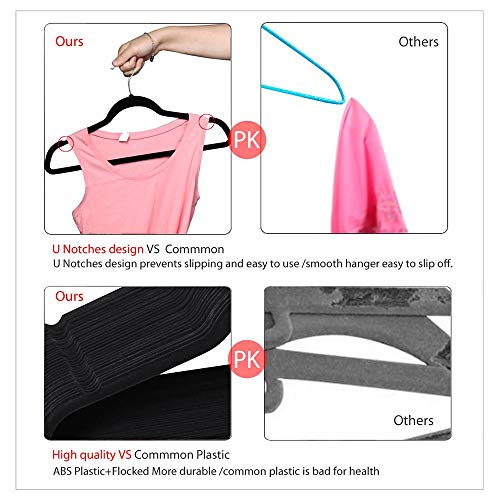 Yaheetech Non-Slip Velvet Hangers -Suit Hangers Standard Hangers (100 Pack) Heavy Duty Space Saving 360 Degree Swivel Hook Clothes Hangers for Coats Jackets, Pants，Suits and Dresses