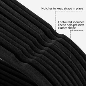 Yaheetech Non-Slip Velvet Hangers -Suit Hangers Standard Hangers (100 Pack) Heavy Duty Space Saving 360 Degree Swivel Hook Clothes Hangers for Coats Jackets, Pants，Suits and Dresses