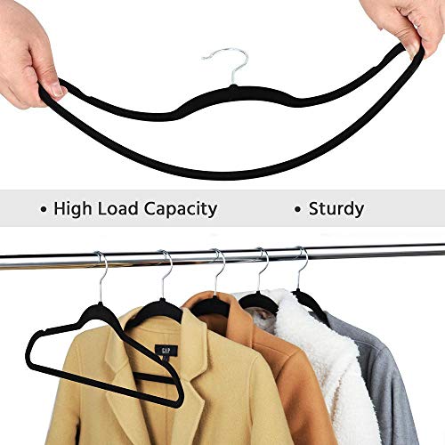 Yaheetech Non-Slip Velvet Hangers -Suit Hangers Standard Hangers (100 Pack) Heavy Duty Space Saving 360 Degree Swivel Hook Clothes Hangers for Coats Jackets, Pants，Suits and Dresses