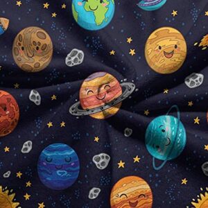 KiuLoam Childish Cute Solar System Hand Towel Ultra Soft Highly Absorbent Luxury Towels for Bathroom Gym Spa