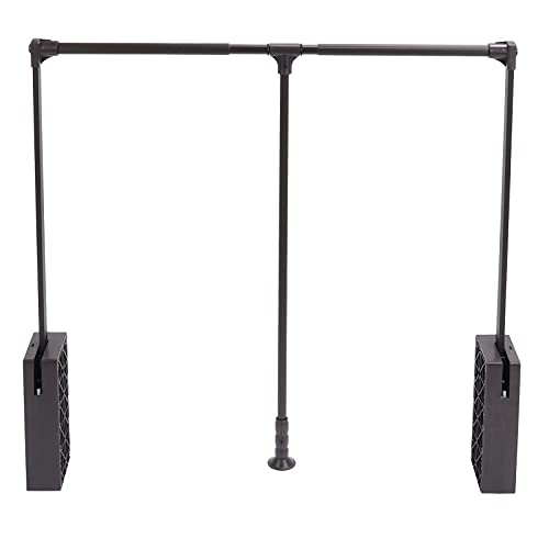 Pull Down Wardrobe Rail Lift Collapsible Closet Rod Retractable Wardrobe Lift Hanger Organizer Heavy Duty 22lb Load Capacity Adjustable Width 32.68-45.28inch,Coat Hook