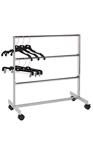 SSWBasics Chrome Storage Clothing Rack with Hanger Bars - 3 Bars for Rack Included