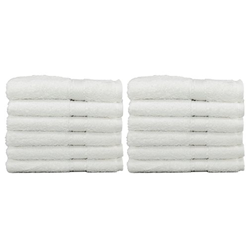 Linum Home Textiles Luxury Hotel Collection 100% Turkish Cotton Terry Washcloths (Set of 12)