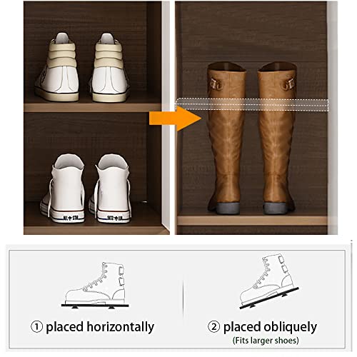 Chnnmbrn Shoe Cabinet with Doors and Drawers,5-Tier Free Standing Shoe Storage Cabinet for Entryway,Modern Shoe Storage Organizer