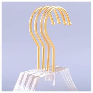 GAMVDOUT Acrylic Hangers with Gold Hook Clear Clothing Standard Hangers