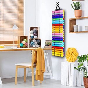 Nucucina Vinyl Roll Holder, Vinyl Storage Organizer with 48 Compartments, Hanging Craft Vinyl Storage Rack- Hanging Closet, Wall, Studio, or Over The Door Organizer for Any Room