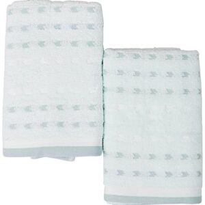 Caro Home 2 Pk Peyton Hand Towel Set Hand Towel Green Multi