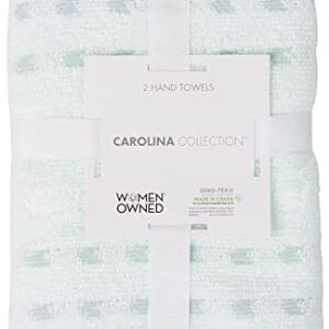 Caro Home 2 Pk Peyton Hand Towel Set Hand Towel Green Multi