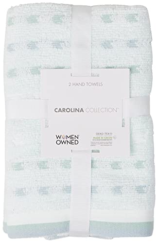 Caro Home 2 Pk Peyton Hand Towel Set Hand Towel Green Multi