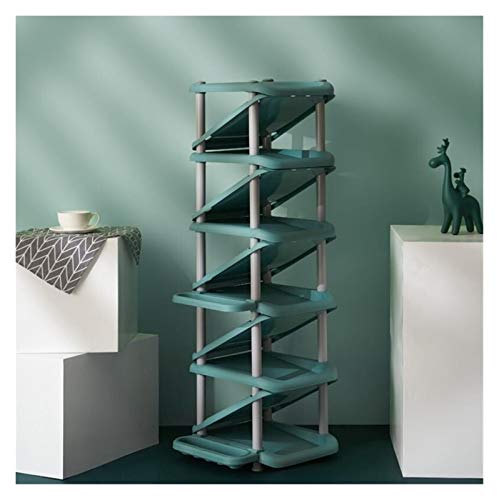 xiaofeng214 Shoe Rack Multi-Layer Storage Special Price Simple Shoe Cabinet, economical Simple Modern Multi-Functional Assembly Living Room Plastic Household (Color : Mo Green)