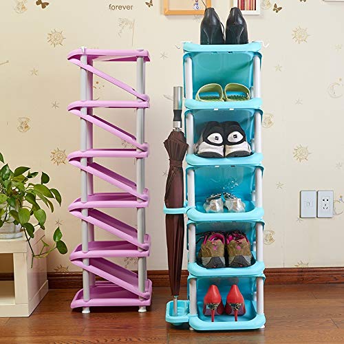 xiaofeng214 Shoe Rack Multi-Layer Storage Special Price Simple Shoe Cabinet, economical Simple Modern Multi-Functional Assembly Living Room Plastic Household (Color : Mo Green)