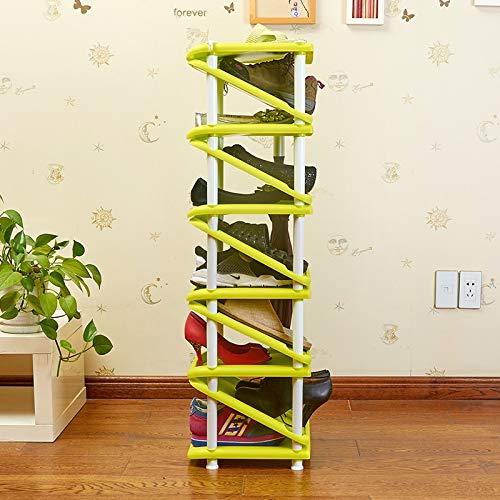 xiaofeng214 Shoe Rack Multi-Layer Storage Special Price Simple Shoe Cabinet, economical Simple Modern Multi-Functional Assembly Living Room Plastic Household (Color : Mo Green)