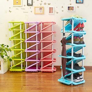 xiaofeng214 Shoe Rack Multi-Layer Storage Special Price Simple Shoe Cabinet, economical Simple Modern Multi-Functional Assembly Living Room Plastic Household (Color : Mo Green)