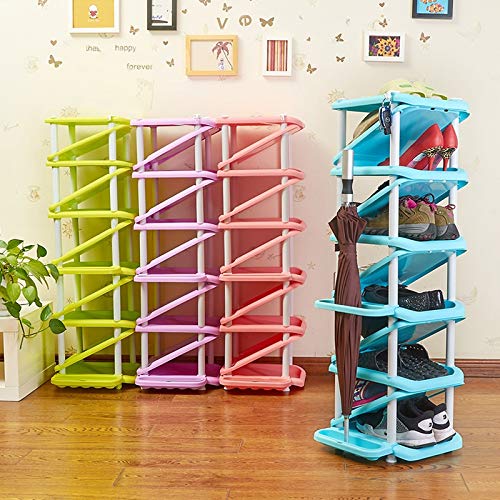 xiaofeng214 Shoe Rack Multi-Layer Storage Special Price Simple Shoe Cabinet, economical Simple Modern Multi-Functional Assembly Living Room Plastic Household (Color : Mo Green)