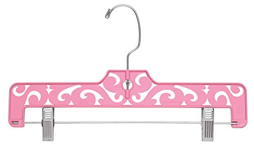 Boutique Pink Carved Plastic Pants Hangers - Pack of 50