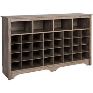 60 inch Shoe Cubby Console, Drifted Gray