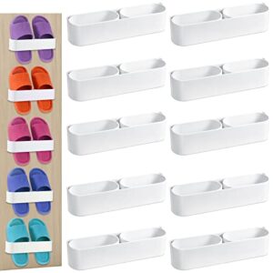 10 pcs wall mounted shoe rack plastic shoes holder storage organizer with sticky hanging strip wall shoe organizer shoe shelf for wall door shoe holder door shoe hangers for space saving shoes storage