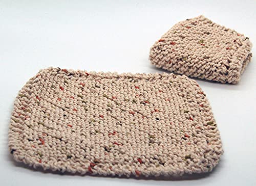 Handmade Washcloths in 100 percent cotton, in pleasing earth tone shades .Available in sets of 2,3 or 4! (Set of 2)