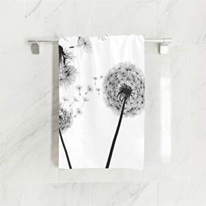 Auskid Cotton Hand Towel Dandelion Soft Bath Towel for Hotel Face Gym Spa