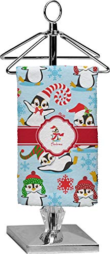 RNK Shops Christmas Penguins Finger Tip Towel - Full Print (Personalized)