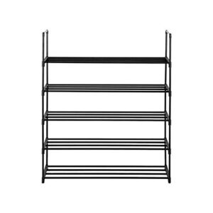 5-Tiers Shoe Rack,Durable Organizer Shelf Tall Shoe Rack for Closet 25 Pairs Shoes,Stackable Shoe Cabinet Shoe Rack,Space Saving Shoe Stand Cabinet,Black (5 Tiers)